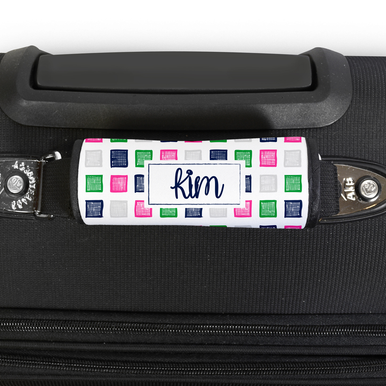 Razz Pink Color Cubes Handle Wrap - Emma & Brody