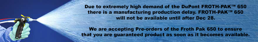 Froth-Pak Spray Foam, closed cell foam insulation & sealant