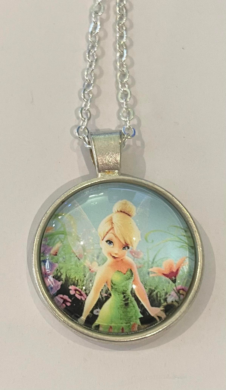 NEW Tinkerbell Round Cabochon Necklace #2 - Great Gift - Totally Kidz ...