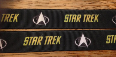 1 Metre STAR TREK Grossgrain 22mm Ribbon - Totally Kidz & Gifts