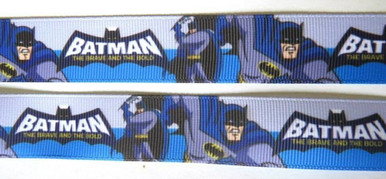 1 Metre BATMAN Grossgrain 22mm Ribbon - Totally Kidz & Gifts