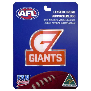 AU Seller - Fan Emblems - AFL GWS Giants Logo Decal - Totally Kidz & Gifts