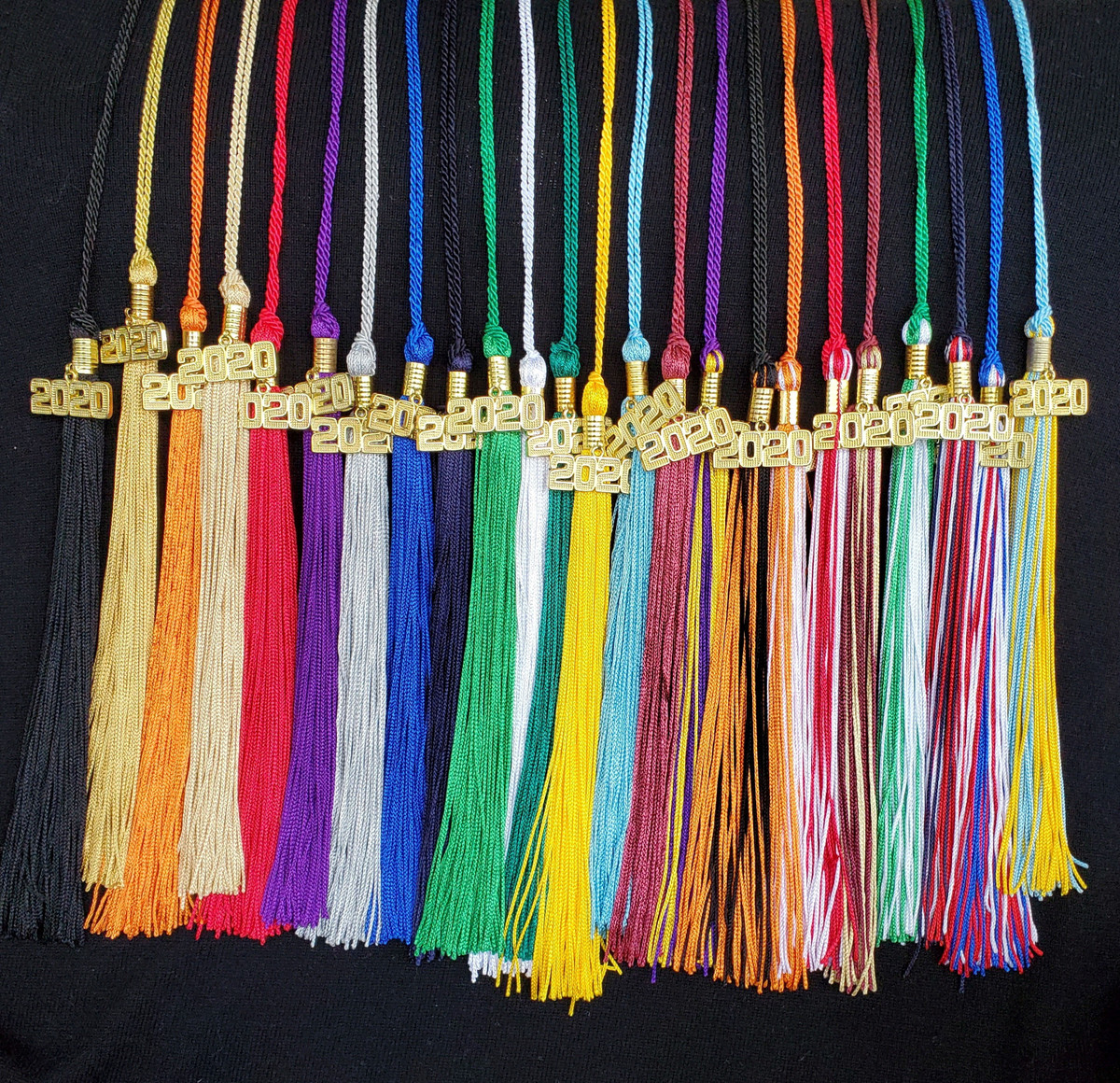 GRDT16 ,Graduation Tassel, 16 in, gold charm, vibrant color