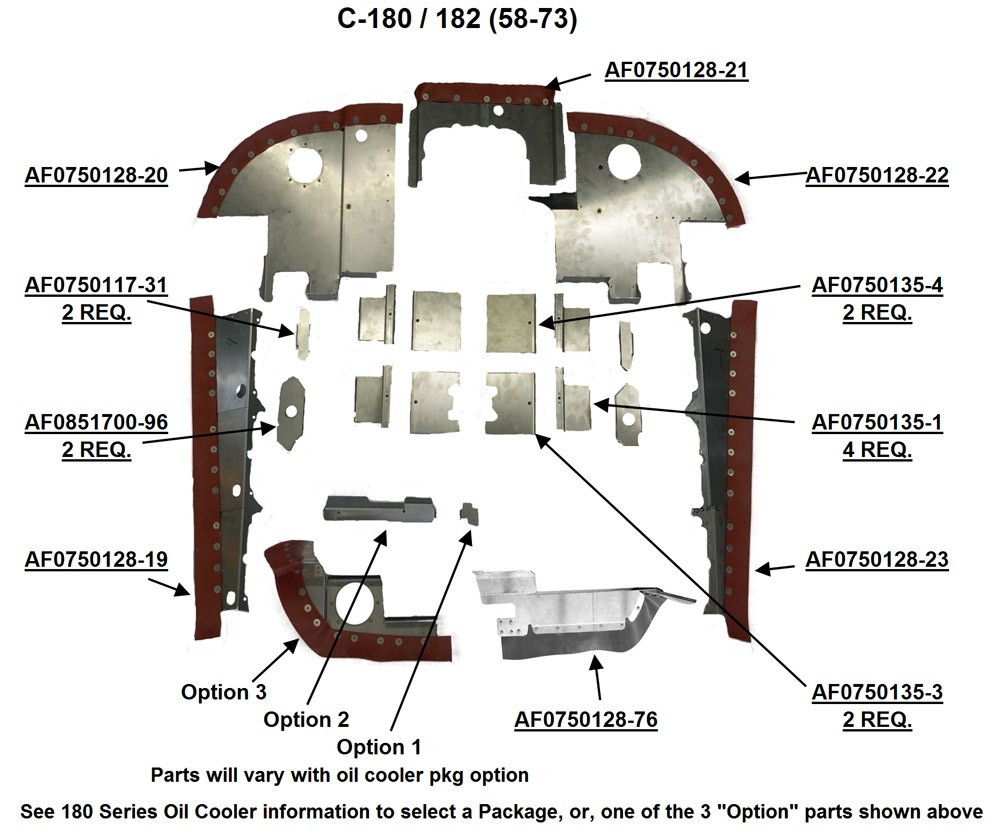 Cessna 182 Engine Baffles from Knots 2U