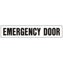 SB3, Decal Emergency Door (3" Black) - Black on Clear - 20" x 3 3/4"