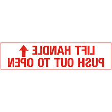 SB86FA, Decal Lift Handle Push Out To Open (Face Adhesive)