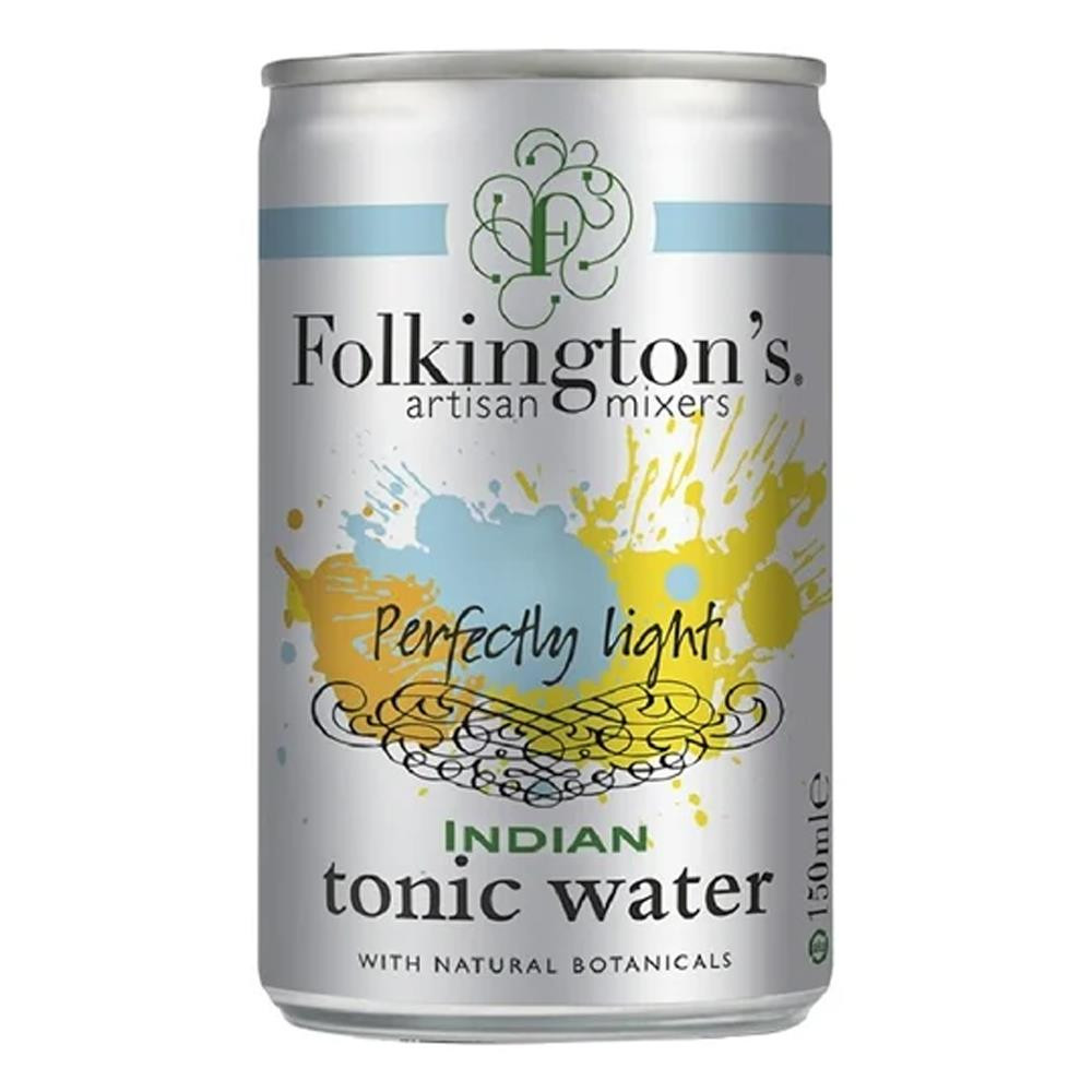Folkingtons Light Tonic Water 24 x 150ml Cans
