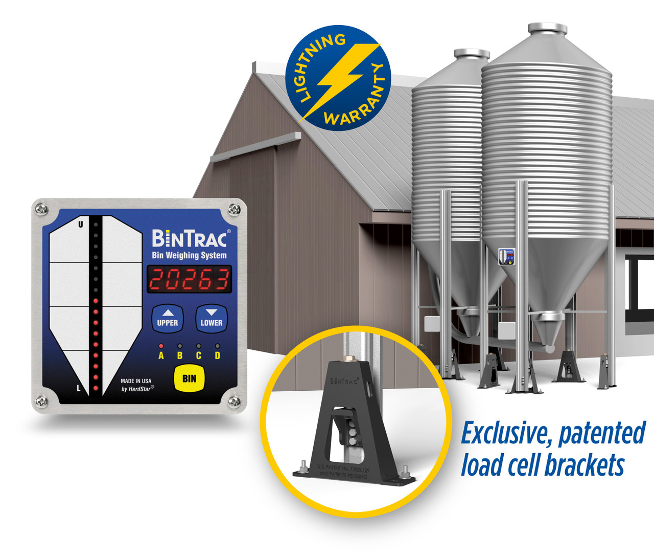 HerdStar® Weighing System Display, For Use With BinTrac® Bin Weighing ...