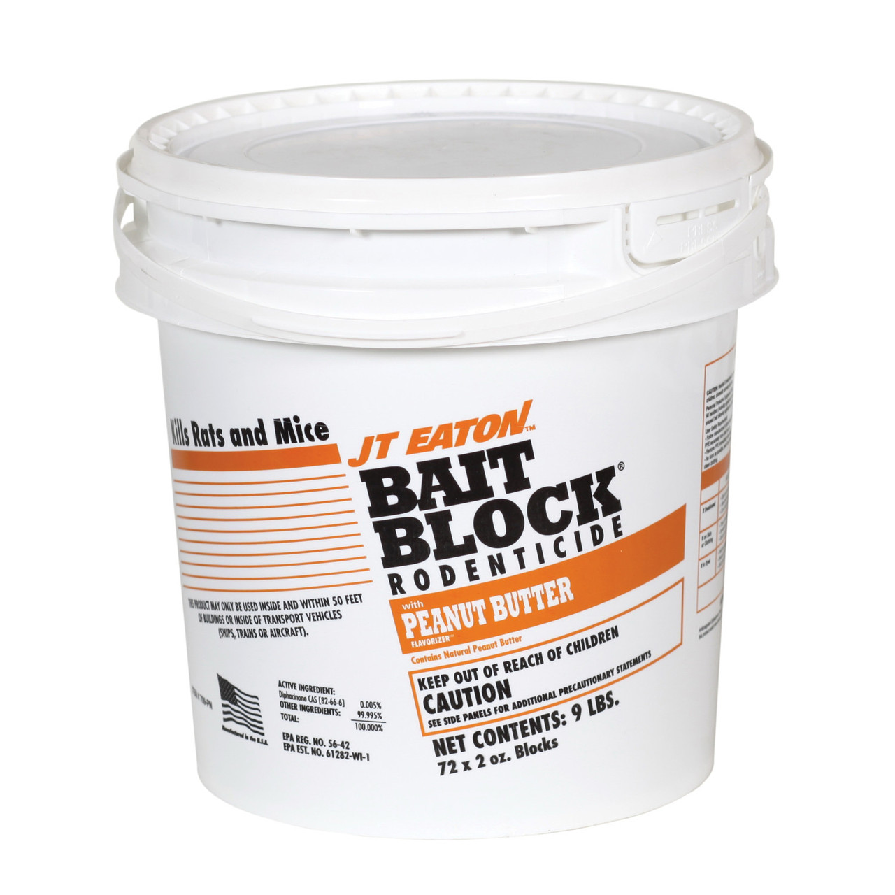 BAIT BLOCK® Peanut Butter Flavorizer, 9 lb Pail 2 oz blocks