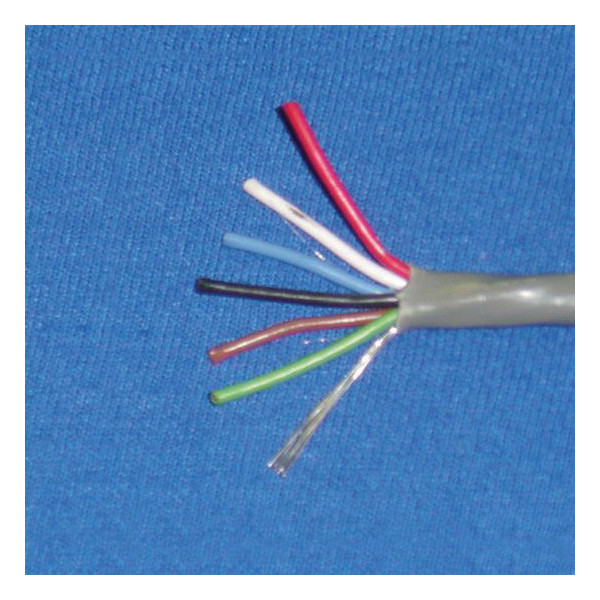 Type CL3R/CMR Shielded Sensor Wire, 300 VAC, (6) 18 AWG Stranded Bare ...