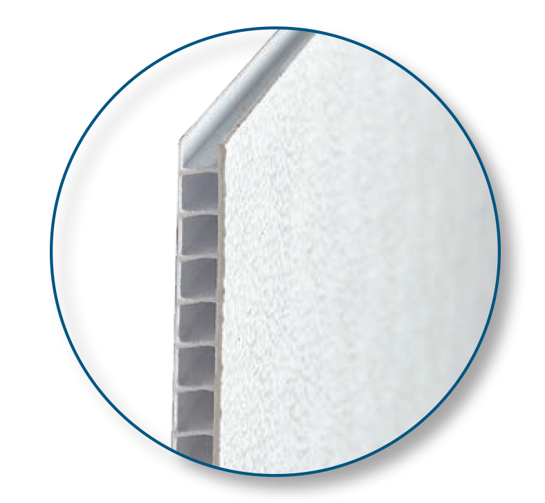 Duro-Therm 4' X 8' Polymer Wall Paneling Sheet - White