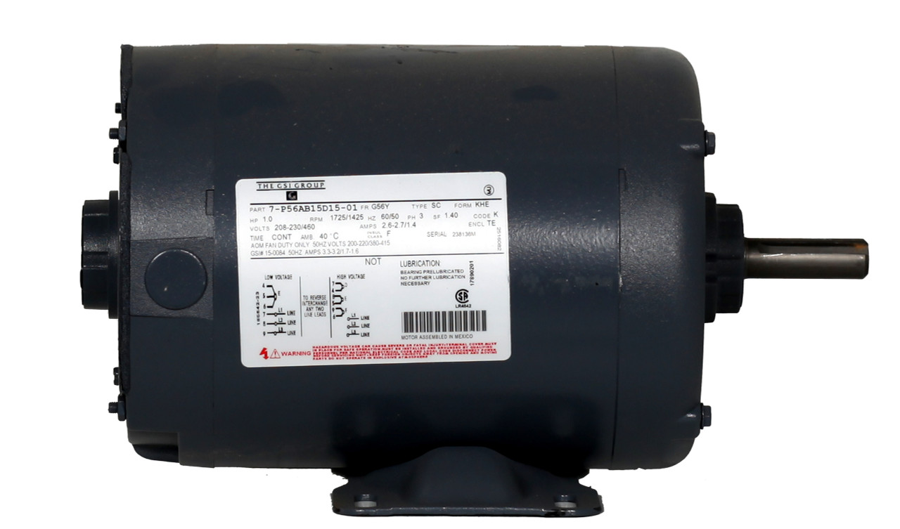 AP® 1 HP 1700 RPM Motor for 50 Inch Belt Drive Fan