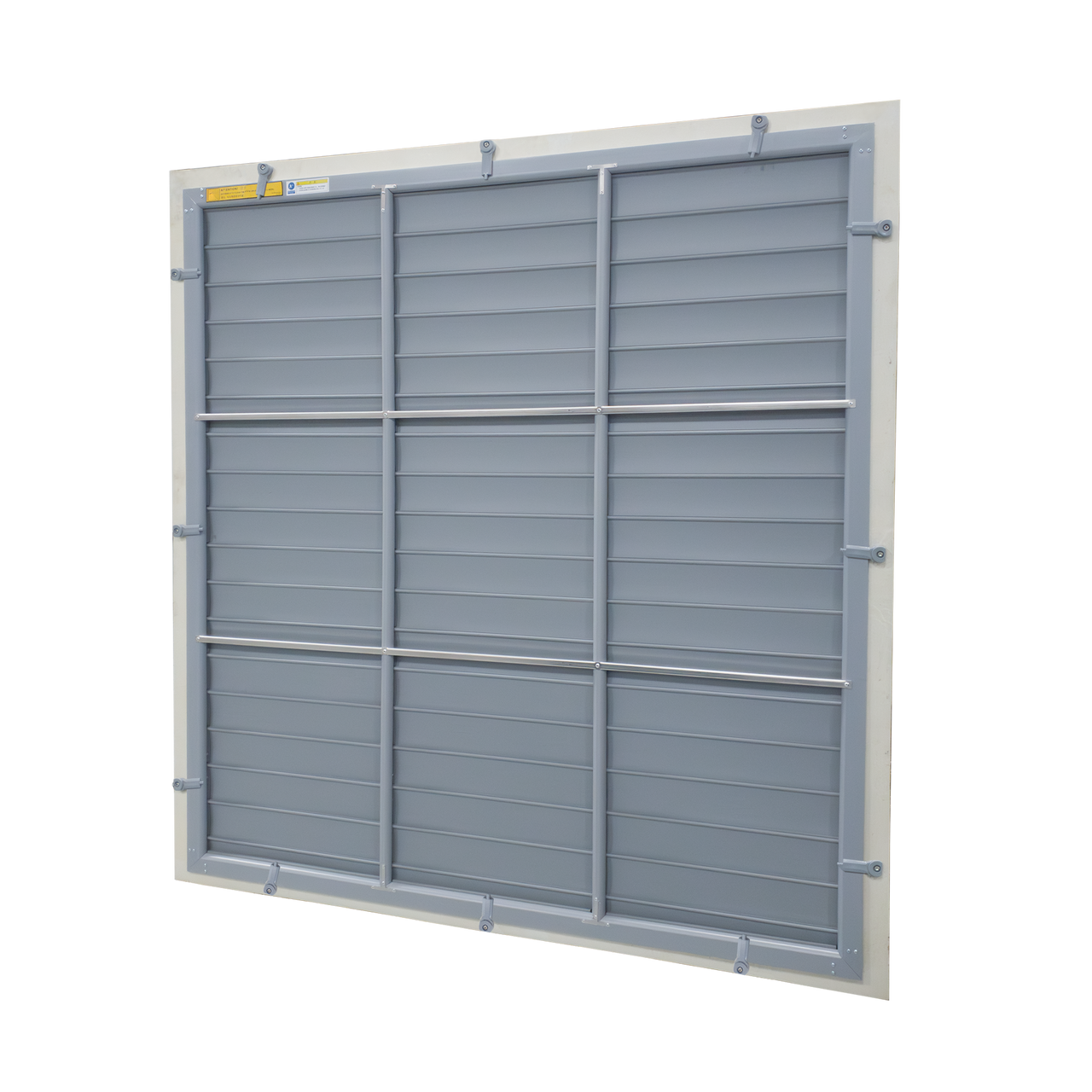 57 in PVC Fan Shutter, 54-3/8 x 57-3/8 in R.O.
