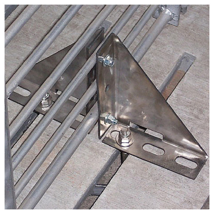 Bolt-On, Stainless Steel, Triangle Gating Leg With Hardware for Swine ...