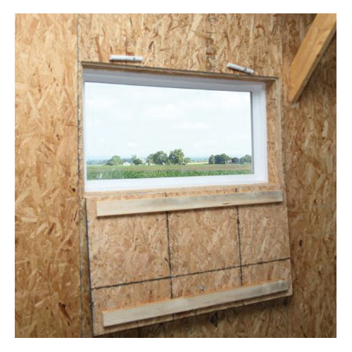 Mi Single-Hung Fixed Window, PVC Frame, Beige
