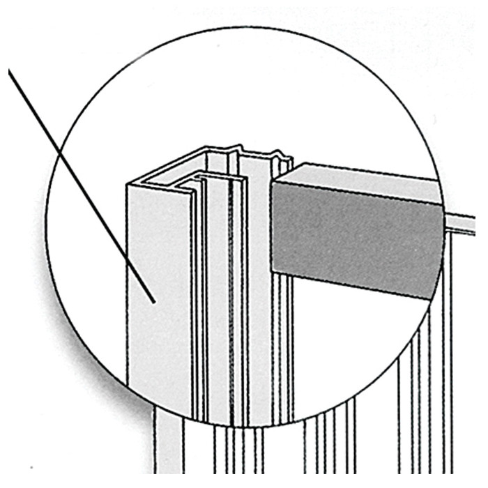 8 ft Vertical Side Rail, For Use With KWIK FRAME Sliding Door Systems