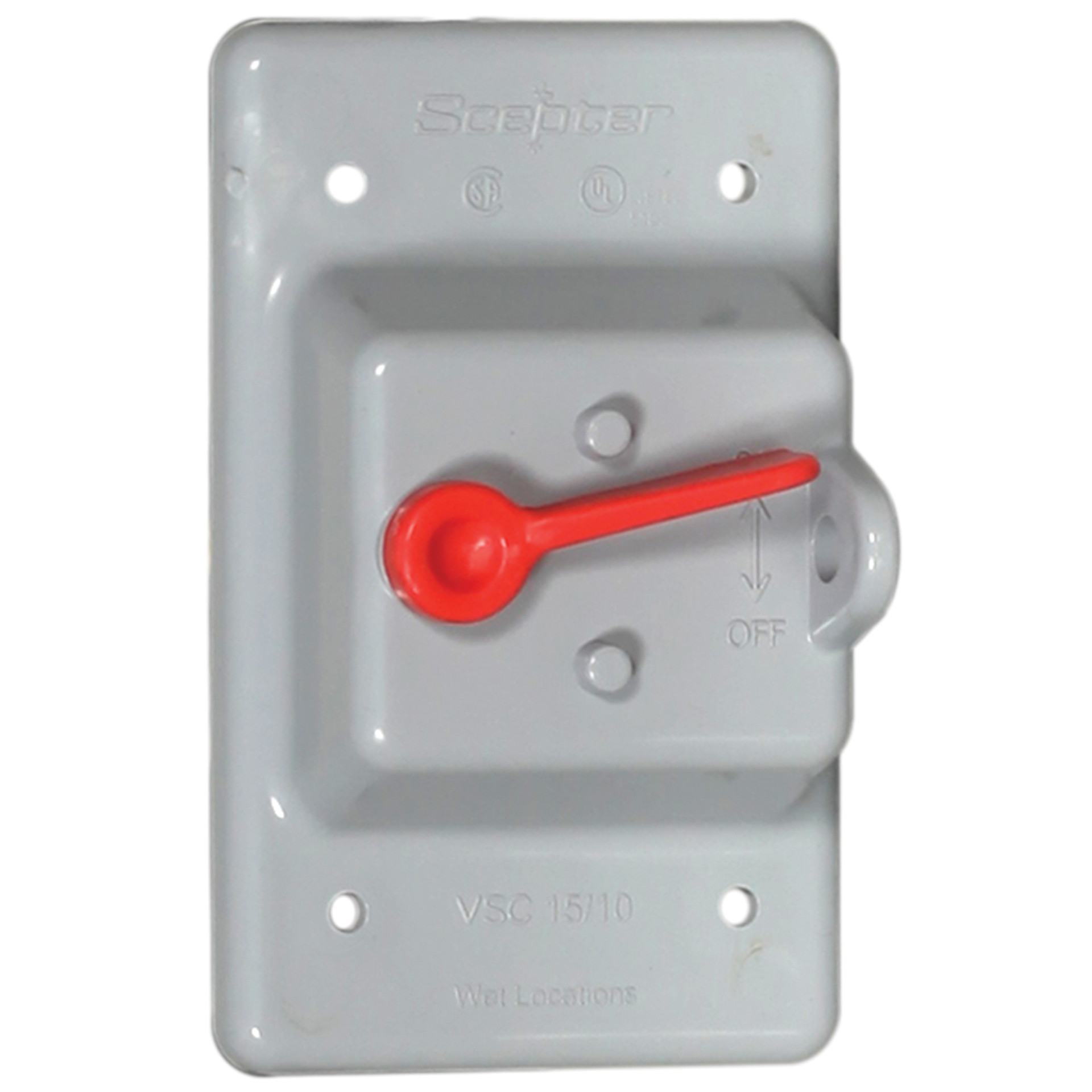Scepter® PVC Single Toggle Switch Cover - Weatherproof