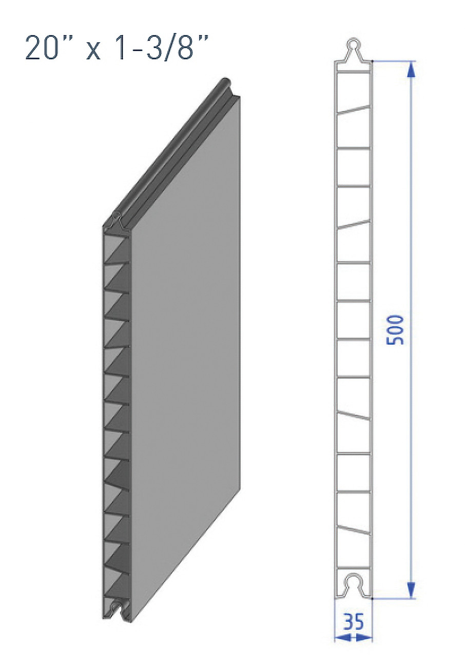 Trusscore® NorLock™ PVC Divider Panel, 8'6" ft L x 20 in W