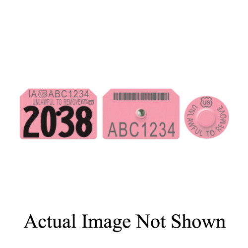 Allflex® Integra Yellow Hog Male Premise 840 USDA Ear Tag With Global ...