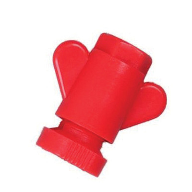 Red Plastic Thumb Nut, 3/16 in