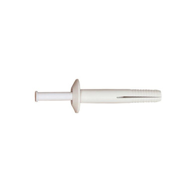 2-Piece Rivet, 1-1/2 in, Polyethylene/Nylon, White