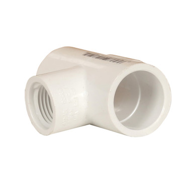 PVC Tee 3/4 SL x 3/4 SL x 1/2 FPT Inch