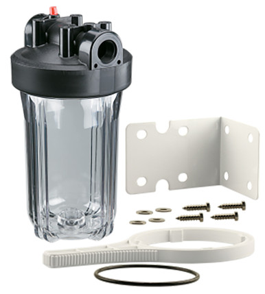 Giant 10" clear filter housing kit 1" FPT, Includes bracket and filter ...