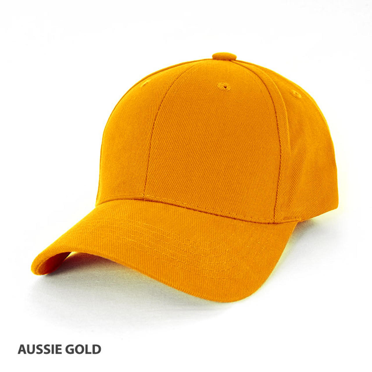 FREE EMBROIDERY - Classic Cotton Cap in Aussie Gold (Buy 20+) - Golders ...