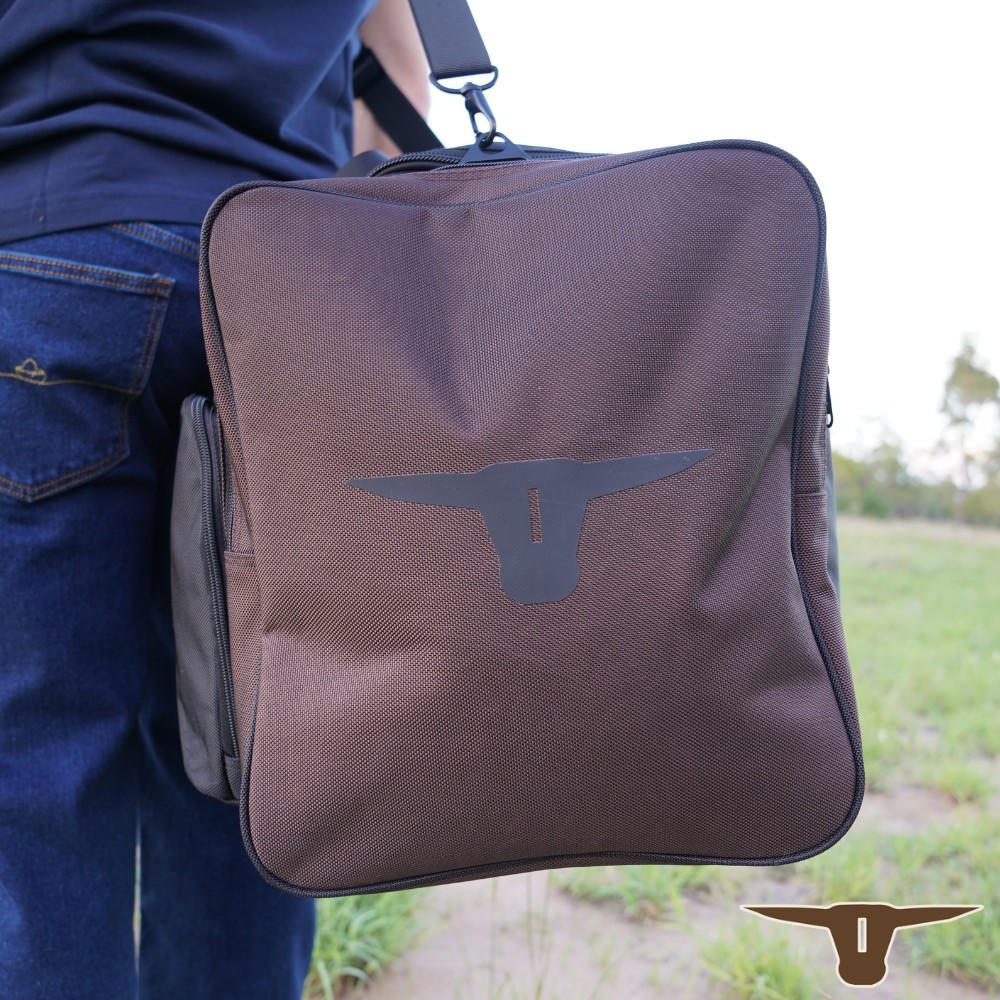 Born Out Here Outback Livin Gear Bag in Black/Chocolate - Golders Toowoomba