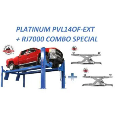Atlas Platinum PVL14KOF-EXT Open Front 4 Post Certified Alignment Lift ...
