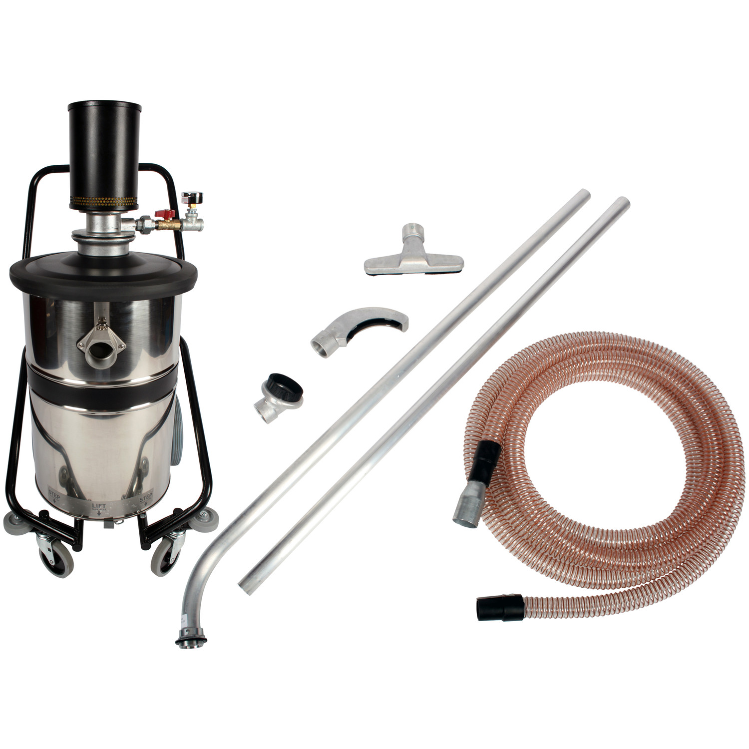 61820 | Intrinsically Safe 18 Gallon Wet-dry Air Operated Vacuum with ...