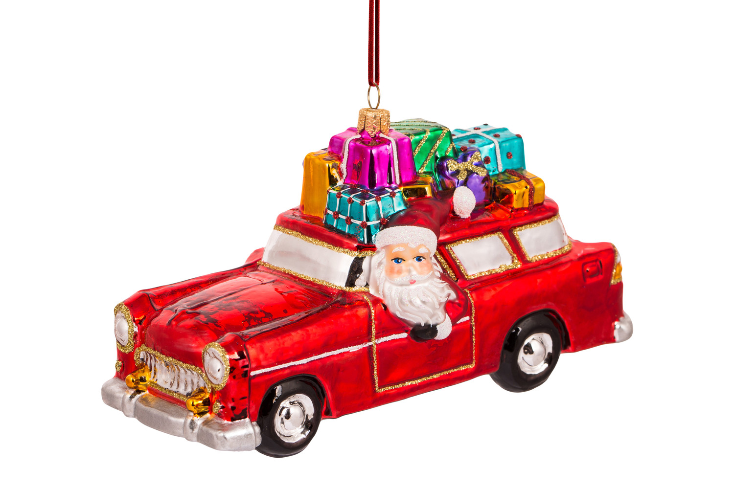 Huras Family Santa's Sleigh Got an Upgrade Ornament