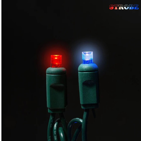 50 count Led Light Set Patriot Red and Blue