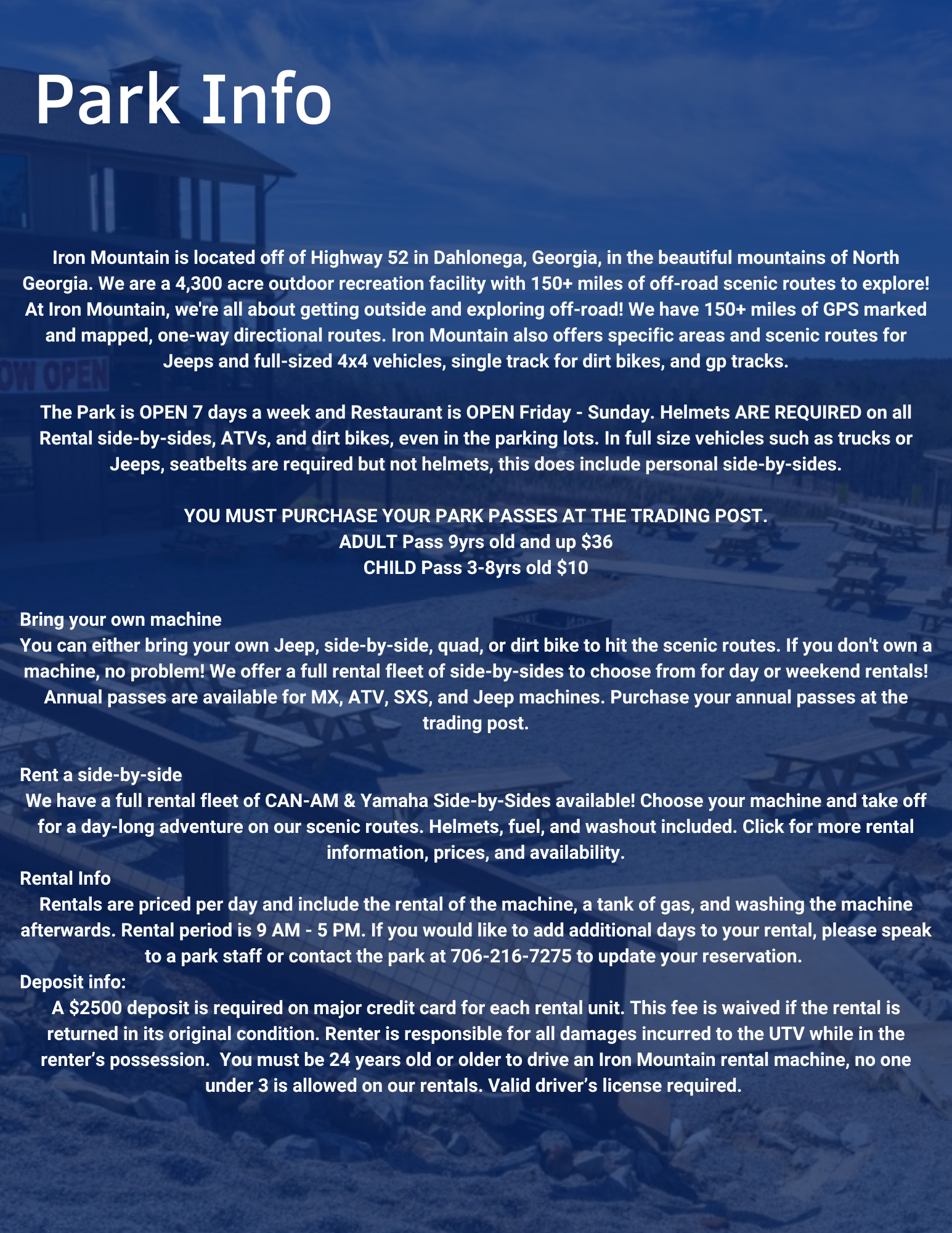 Georgia Offroad Park | Iron Mountain Resort