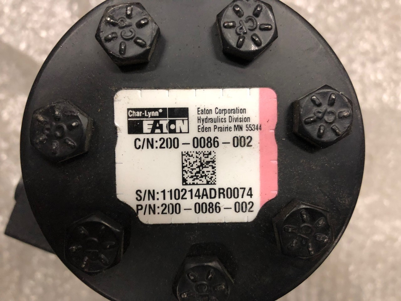 Eaton Char-lynn Steering Orbital VALVE P/N 200-0086-002 S/N ...