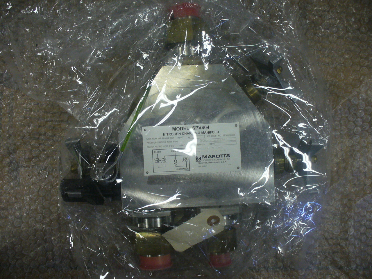 MAROTTA Nitrogen Charging Manifold Modle SPV404 MFR P/N 283852-0001 ...