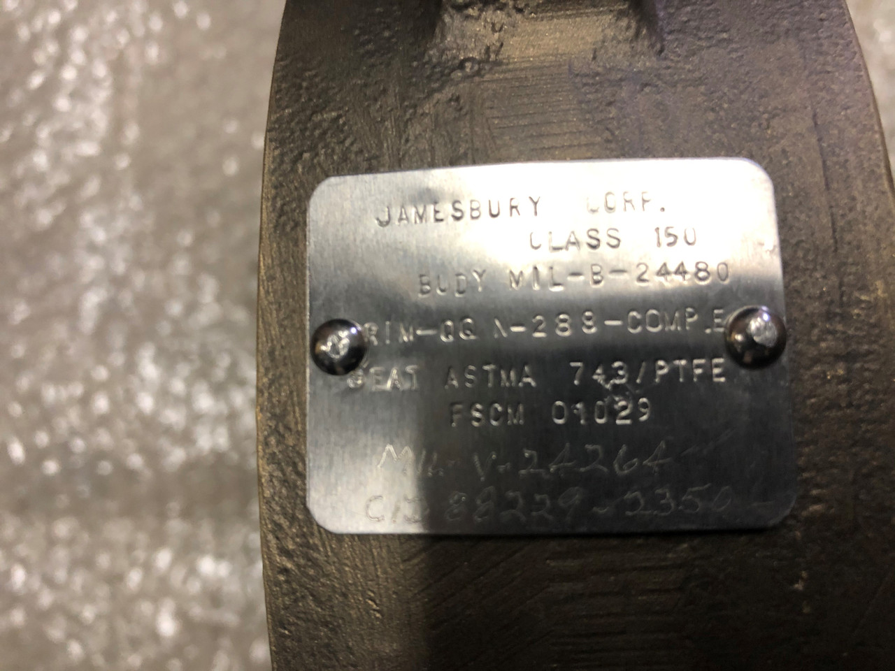 PORTLAND VALVE BUTTERFLY P/N D4711 F815W-33-1471-AH-5IN NSN ...