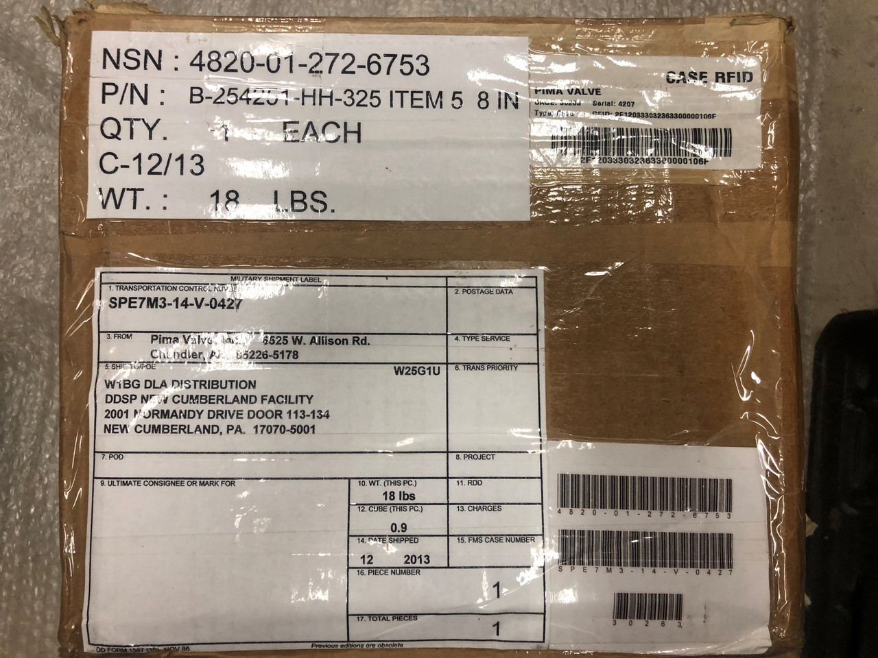 PIMA DISK,VALVE P/N B-254251-HH-325 ITEM 5 8IN NSN 4820012726753 Name ...