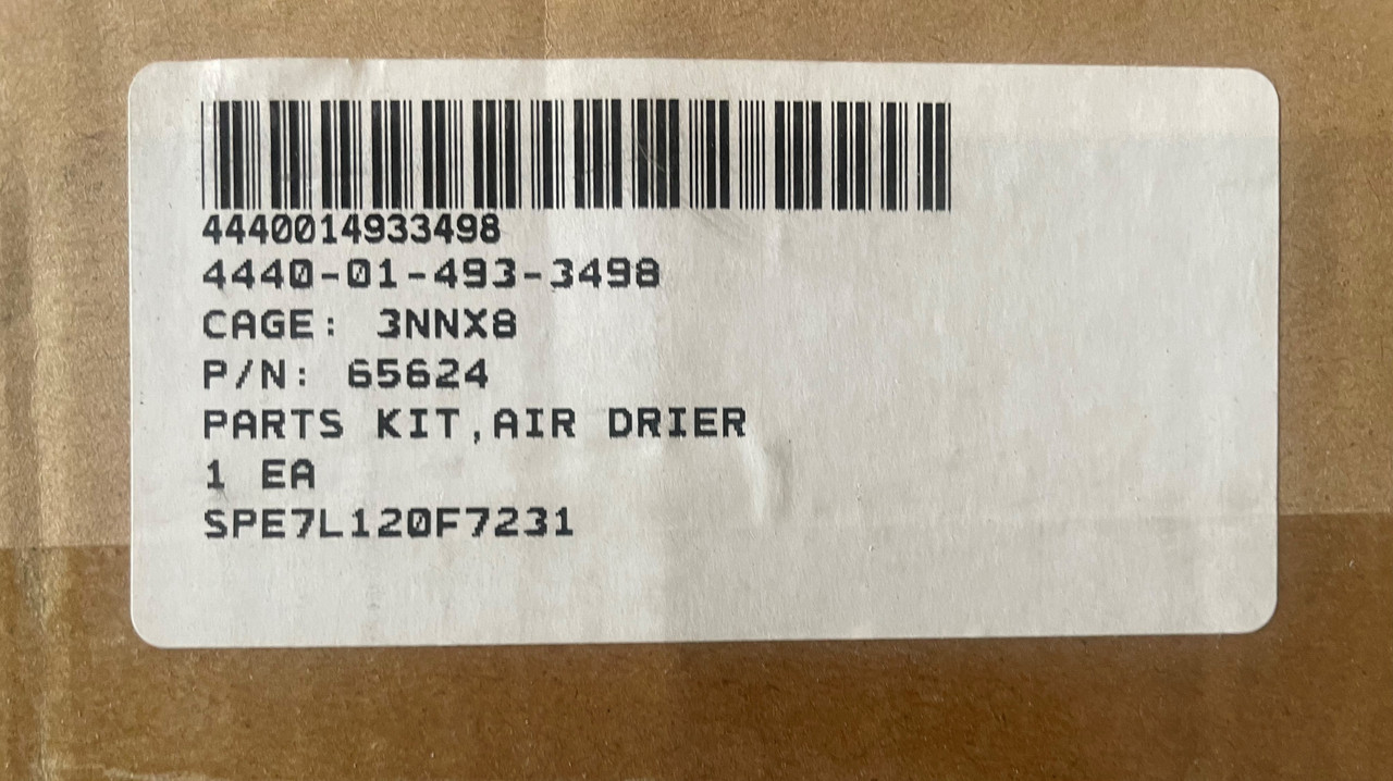 PARTS KIT AIR DRIER P/N 65624 NSN 4440014933498 Part Number Company ...