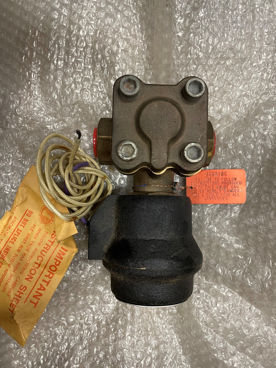 ATKOMATIC VALVE SOLENOID 2WAY SIZE 3/4" P/N 12430X24VDC NSN ...