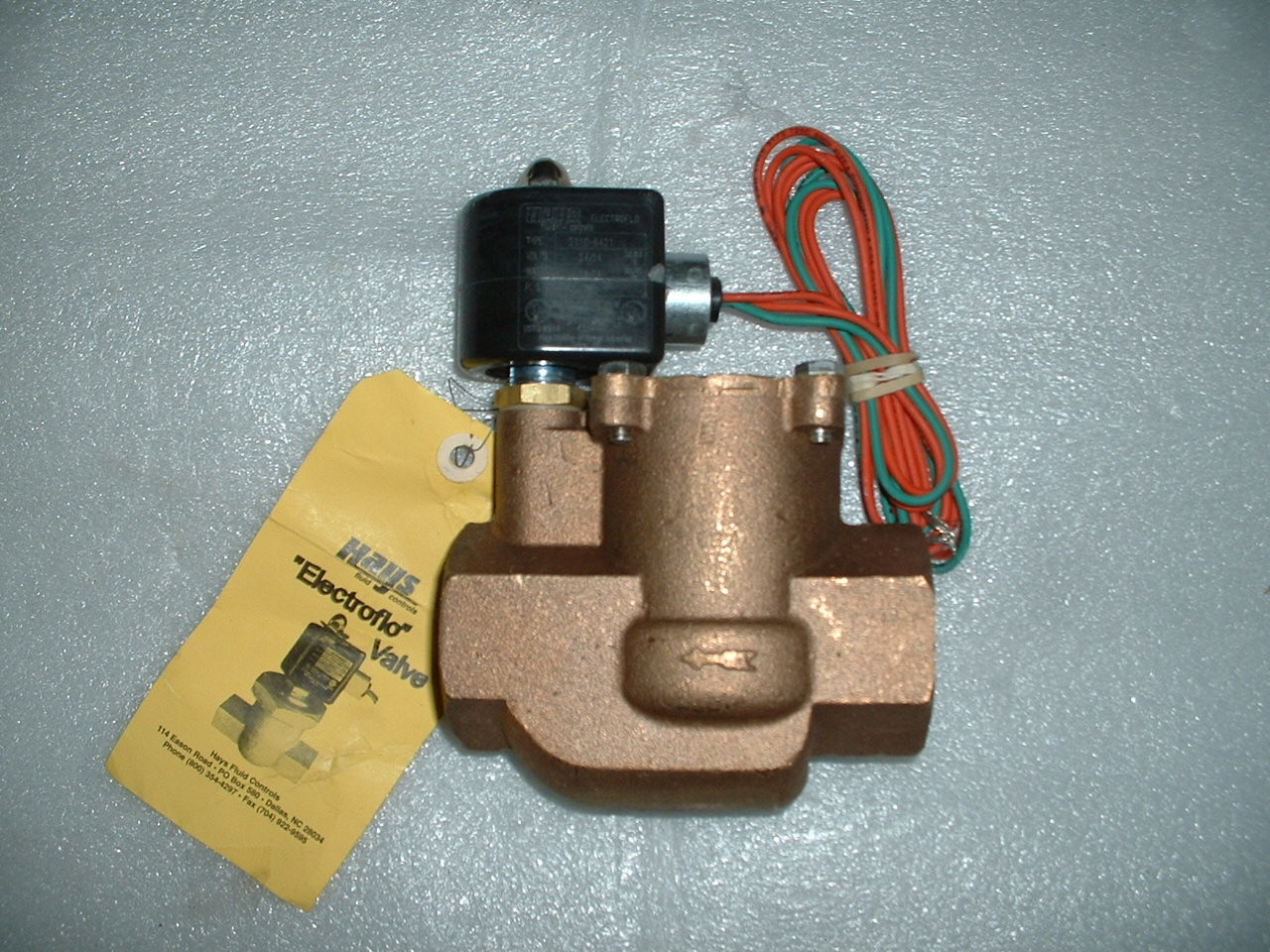 HAYS Solenoid Valve P/N 1-1/4IN-2110-6421 Size 11/4" VOLTS 24/24 50/6 ...