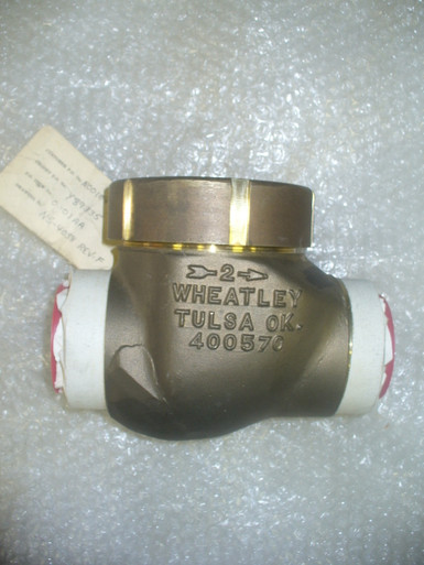 WHEATLEY CHECK VALVE, CID No. 887035896 Size: 2"IN 700 WOG 400570 ...
