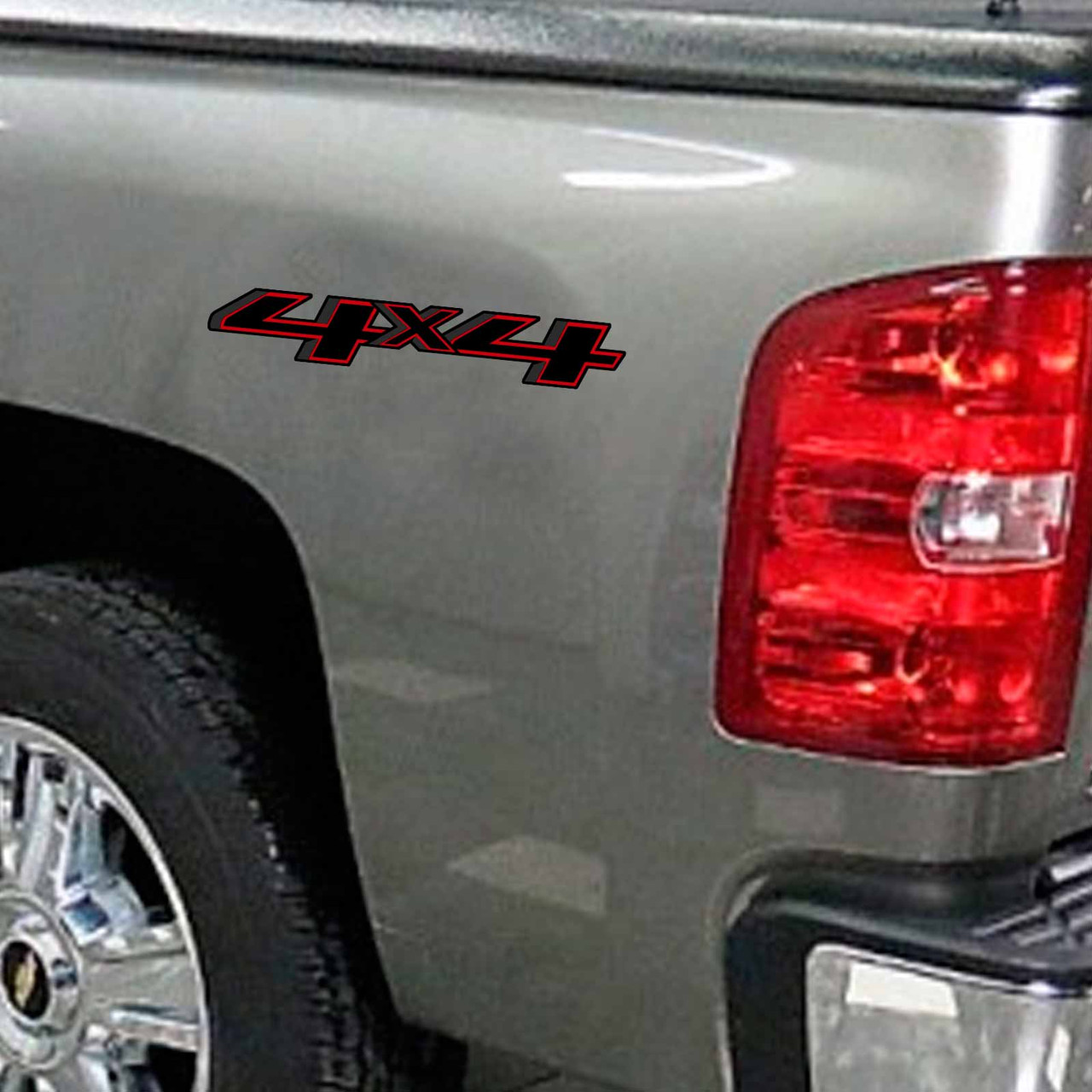 4x4 Redline Silverado Truck Decal Set