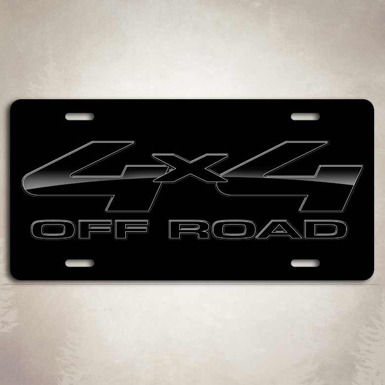 Z71 4x4 License Plate | Black Chevy Truck Silverado Tag
