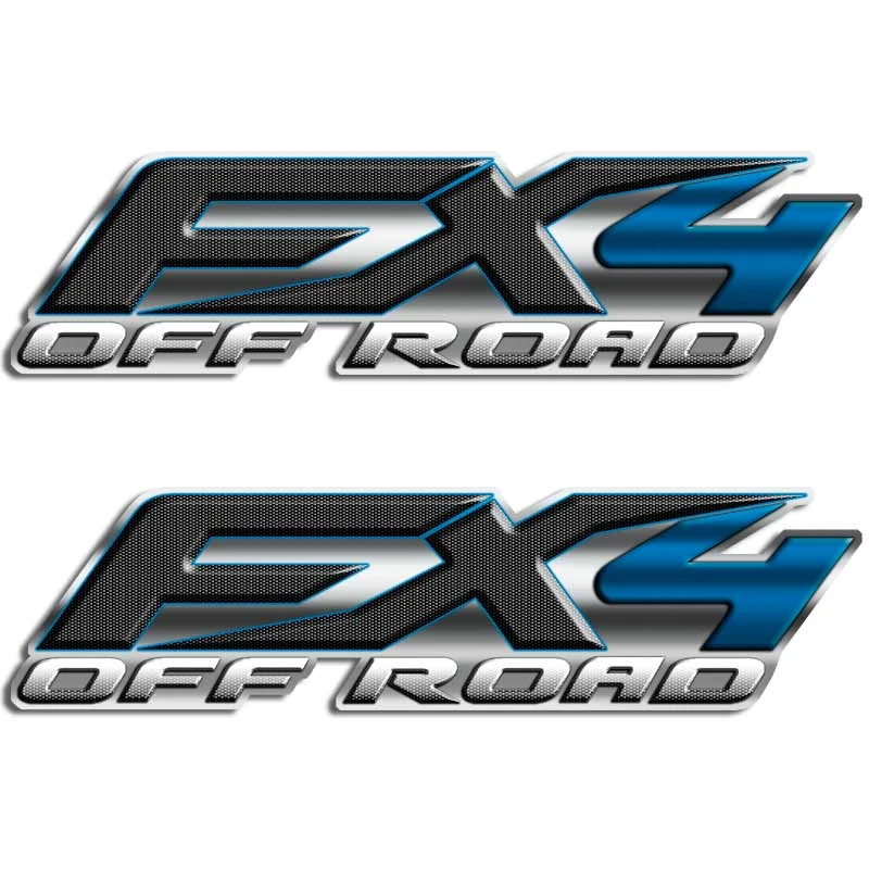 FX4 Carbon Fiber Blue Slant Decal Set