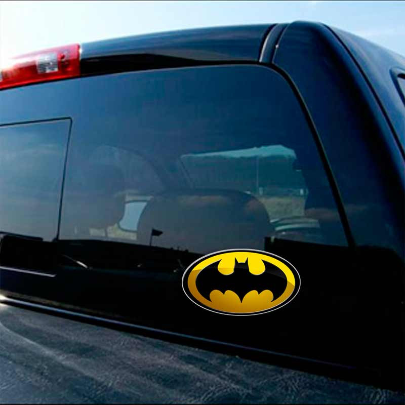 Batman Super Hero Dark Knight Yellow Oval Decal