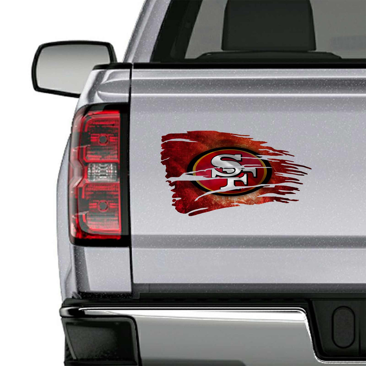 San Francisco 49ers NFL Football Tattered Flag Decal