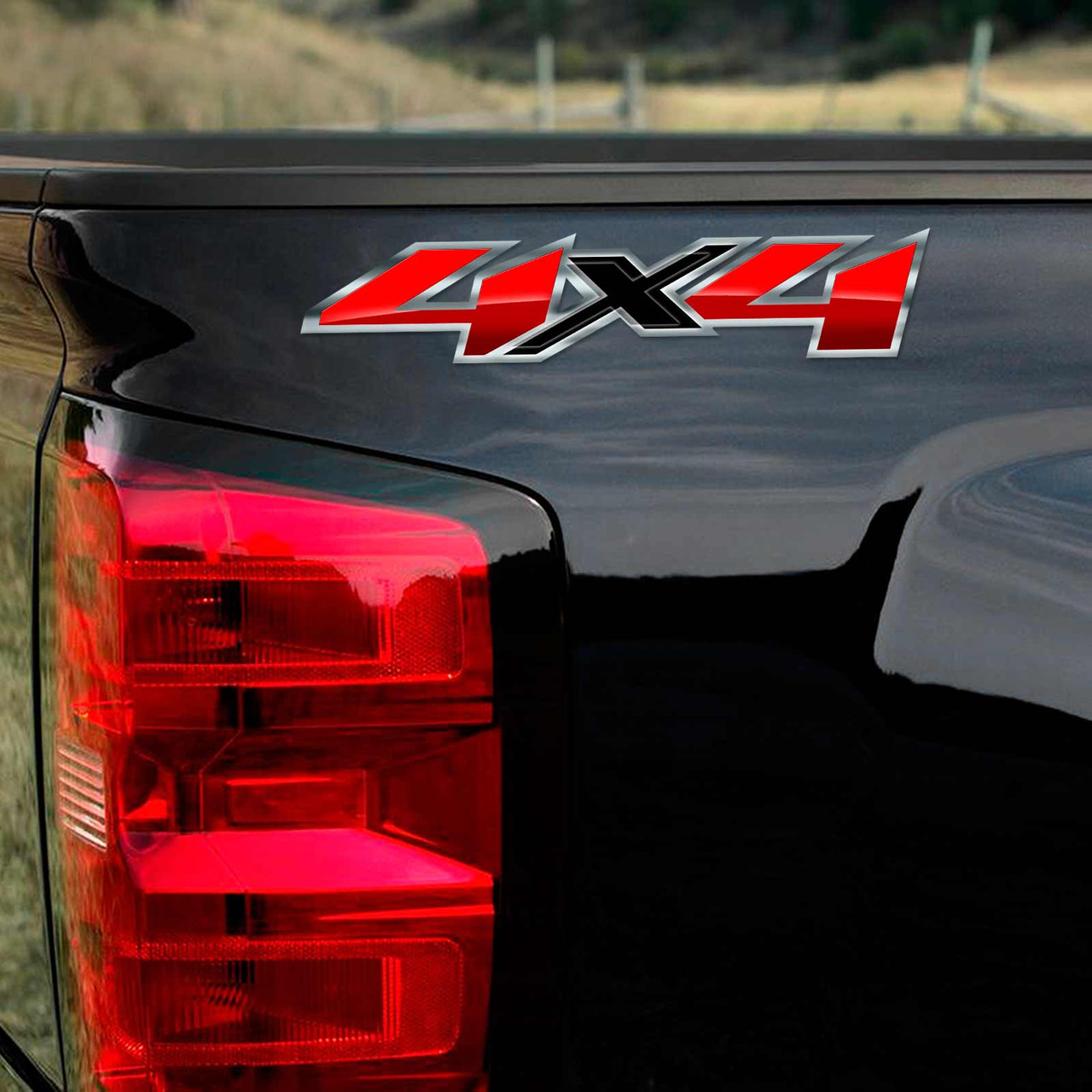4x4 Silverado Red Horizon Truck Decal | Chevy GMC Stickers