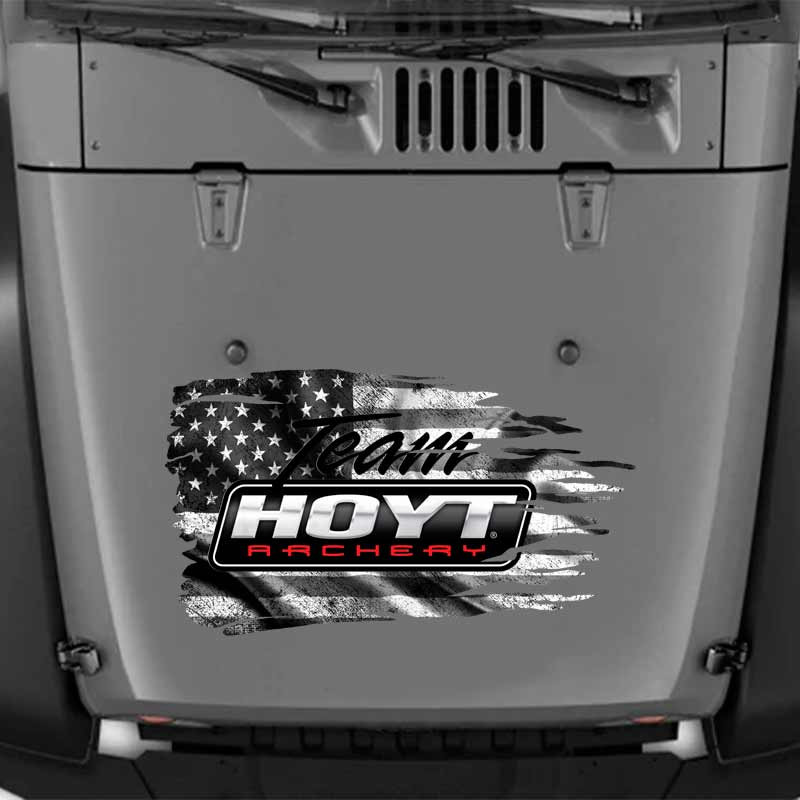 Subdued American Flag Hoyt Archery Hunting Decal