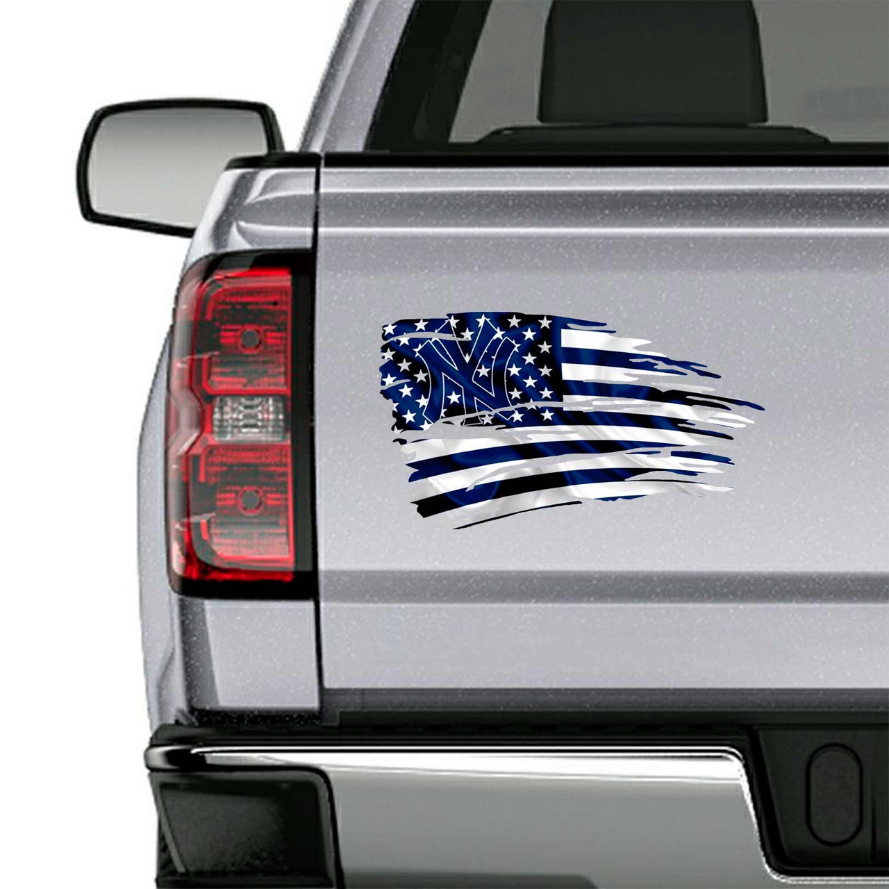 Distressed New York Yankees Flag Decal Set